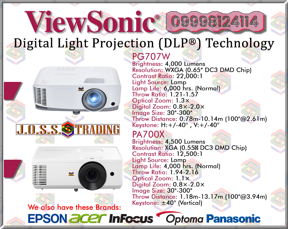 VIEWSONIC PROJECTOR | LED / LASER – DLP TECHNOLOGY – BentaMan